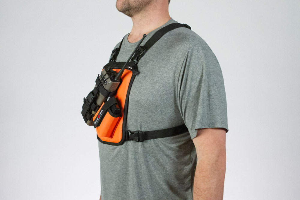 Radio Chest Pack with Spare Battery Pouch